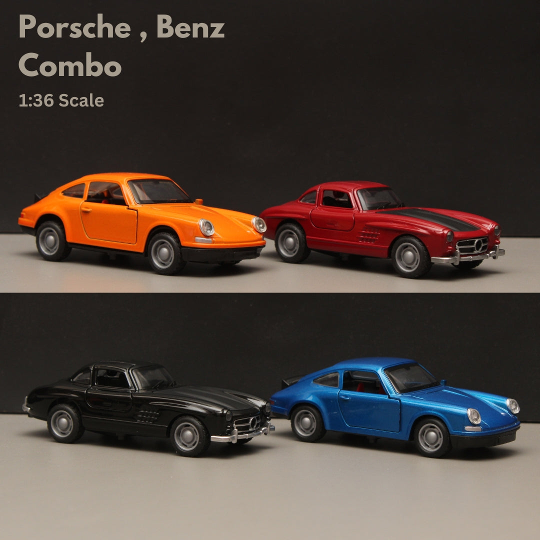1:36 Porsche , Benz Diecast Combo – Kunju Vandi
