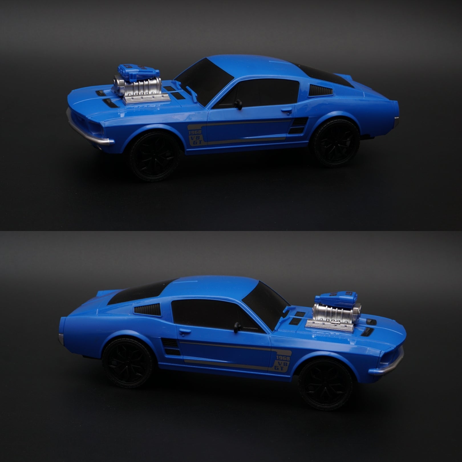 1:24 Mustang 1968 Remote control, Blue – Kunju Vandi